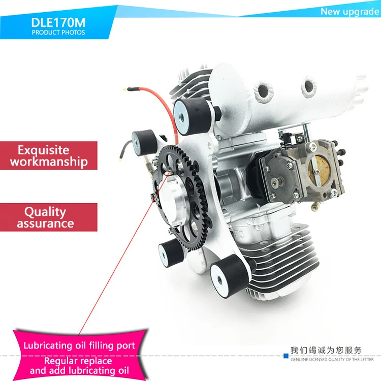 DLE 170CC DLE170M бензиновый/бензиновый двигатель 170 Вт/Электрический самостартер для Paramotor ...
