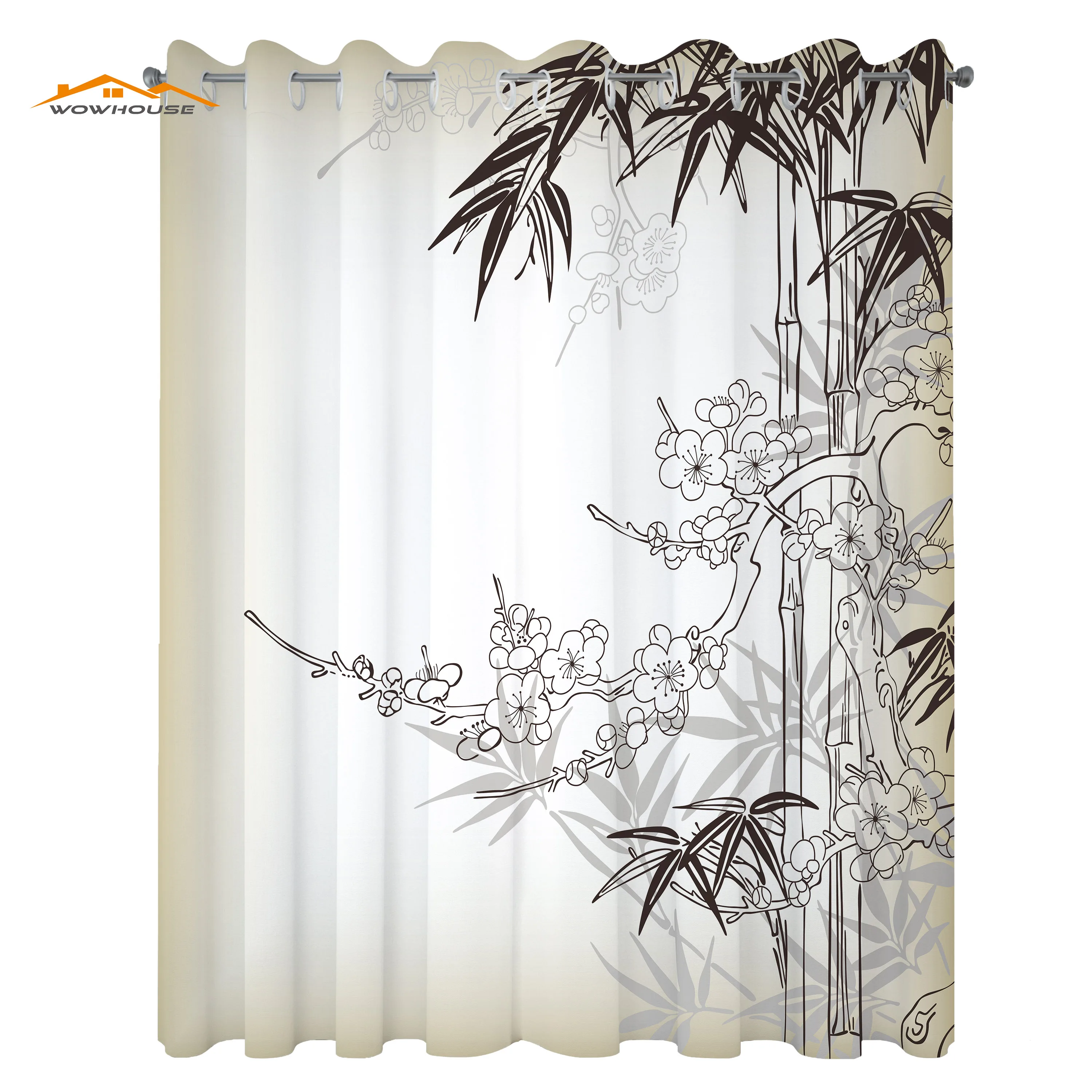 Asian-Curtains-Japanese-Artwork-in-Traditional-Style-Design-Bamboo ...