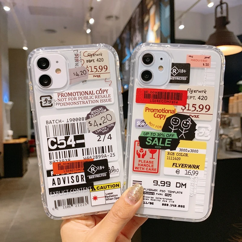 Stickers Label Case For I phone 11 Pro 11Pro Max X XS XR 6 6S 7 8 Plus ...