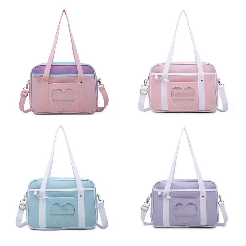 Lovely-Japan-Style-School-Student-Bag-Heart-Window-Girl-Pink-JK-Bag ...