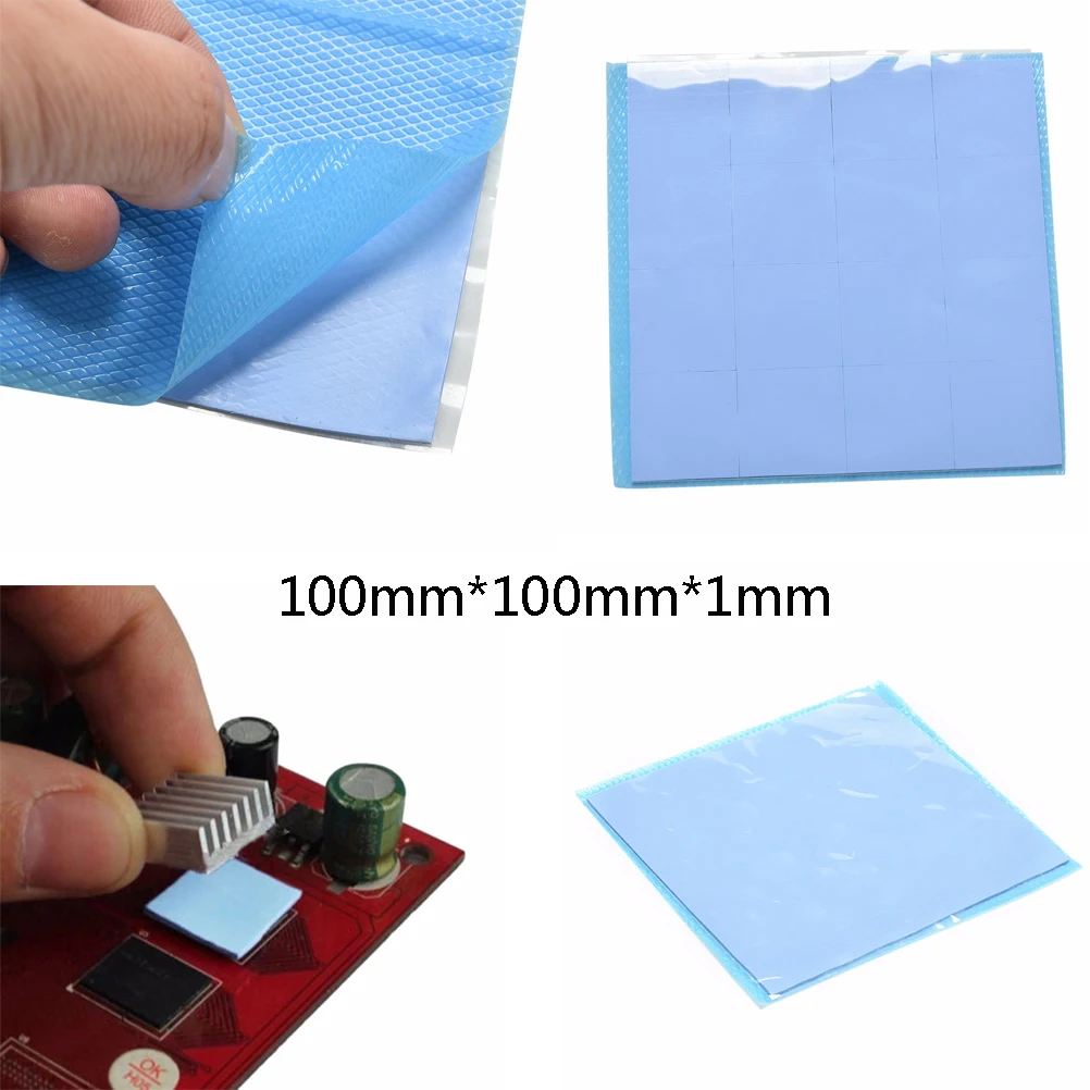 Thermal Pad GPU CPU Heatsink Cooling Conductive Silicone Pad 100mm ...