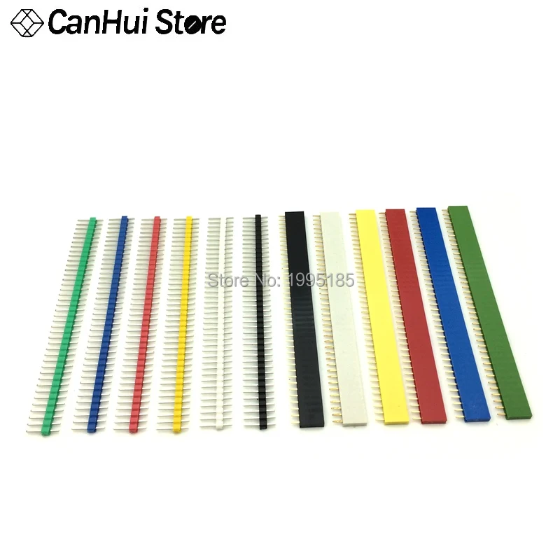 2.54mm Single Row Female PCB Board Connector Male Strip Pin Header 1 ...