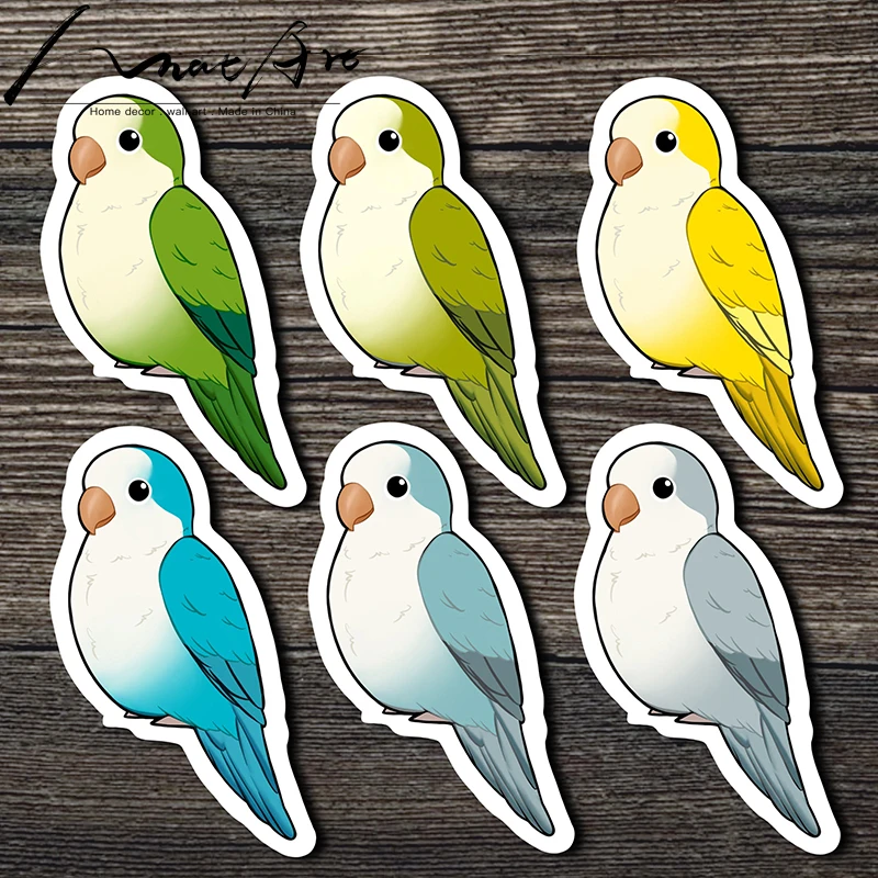 Green Blue Bird Stickers 6set Color Home Modern Decorative Wall Art ...