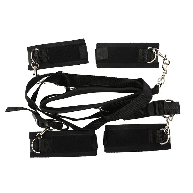 Adult SM Slave Webbing Handcuffs Footcuffs Collars Bdsm Bondage Fetish ...