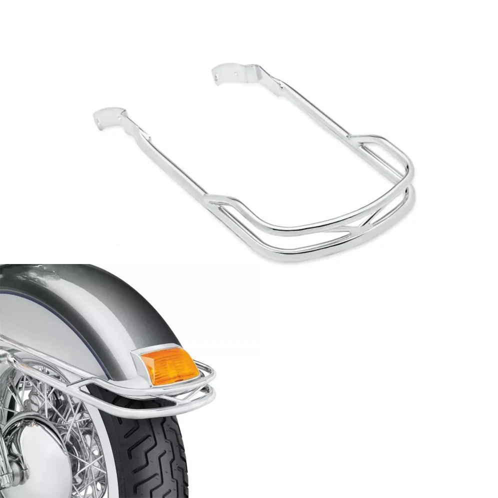 Motorcycle Chrome Front Fender Rail Bumper Trim Bracket For Harley ...