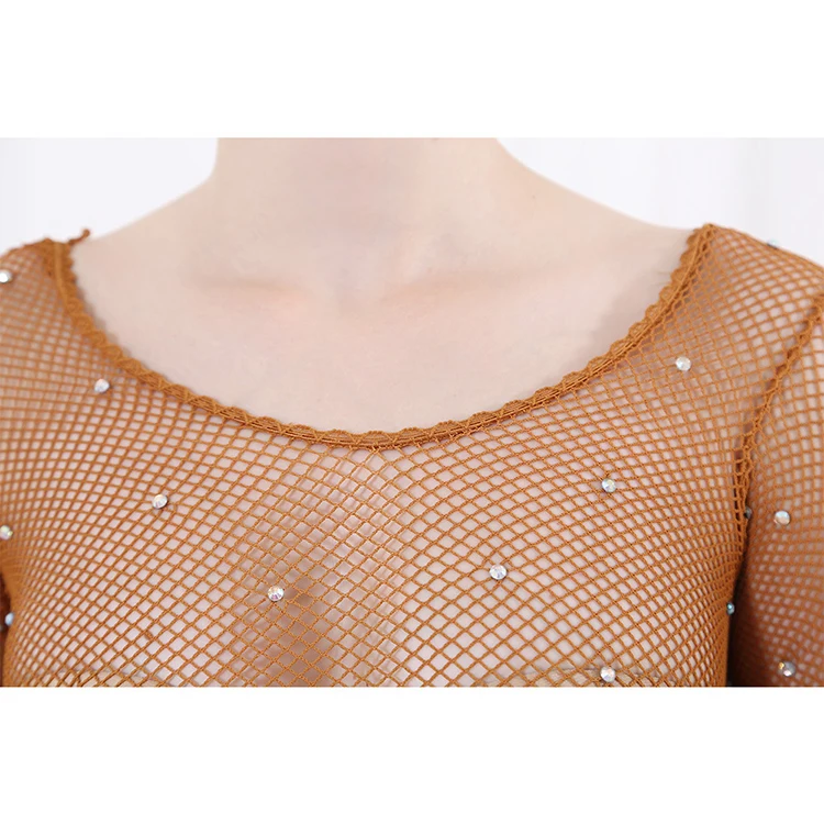 Combinaison intégrale en résille avec strass pour salle de bal et danse ...