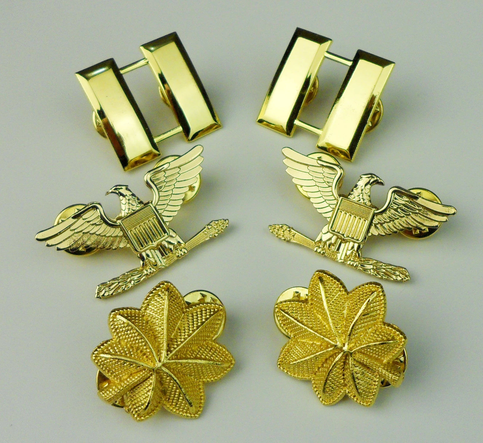Golden Us Army Officer Rank Insignia U.s. Captain Major Colonel Rank ...