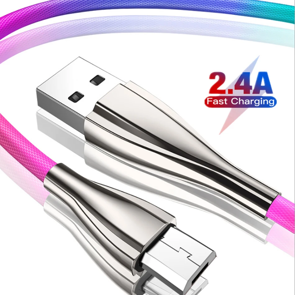 Радужный цветной usb-кабель type C для iPhone XR XS Max X 8 Plus Micro ...