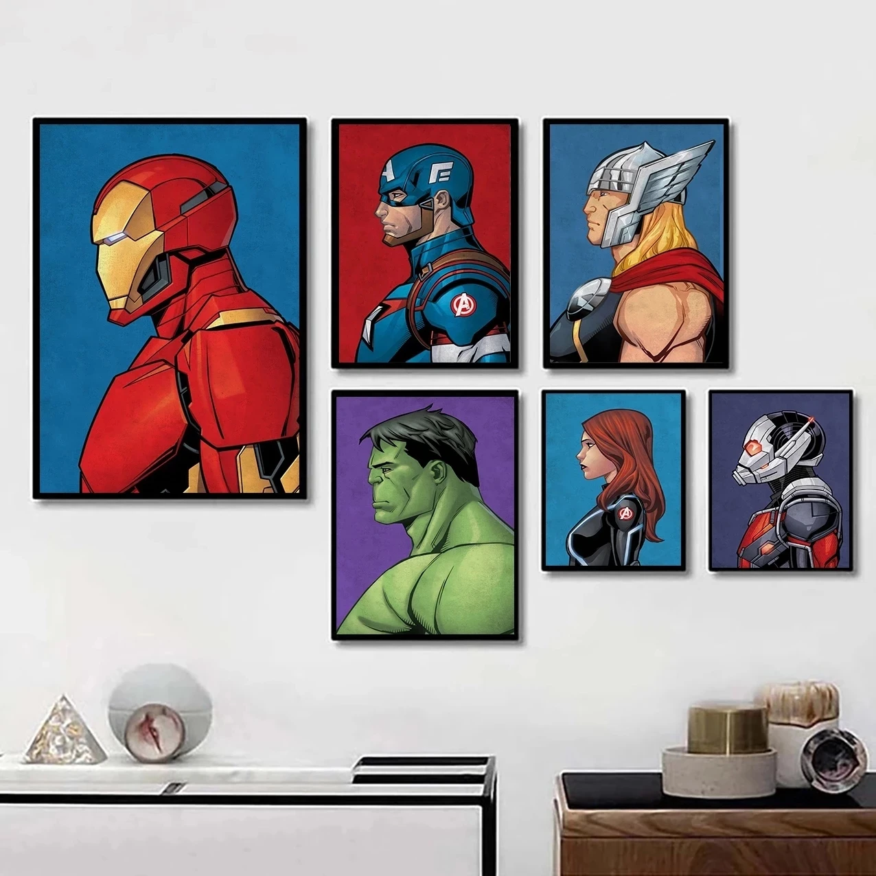 Craft Supplies & Tools Collage Marvel Avenger Printed On Canvas Comic ...