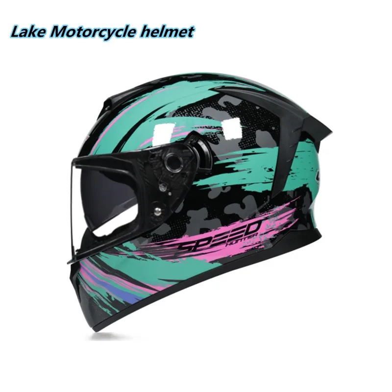 Motorcycle Helmet Full Face Safety Helmet DOT Approved double visors ...