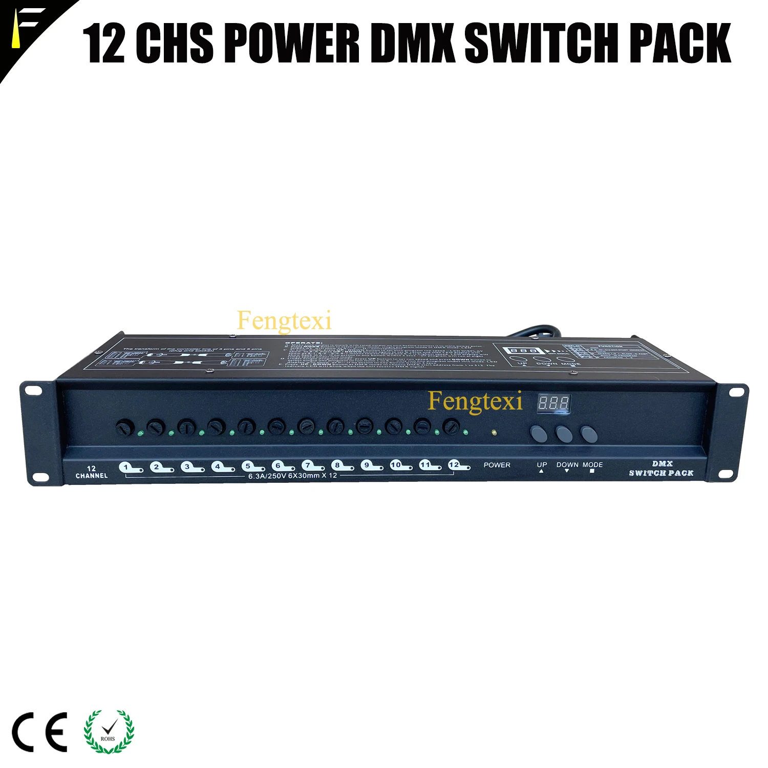 Fengtexi 12CH DMX Power Switch Pack 12 Channels dmx Switch board for Dj ...
