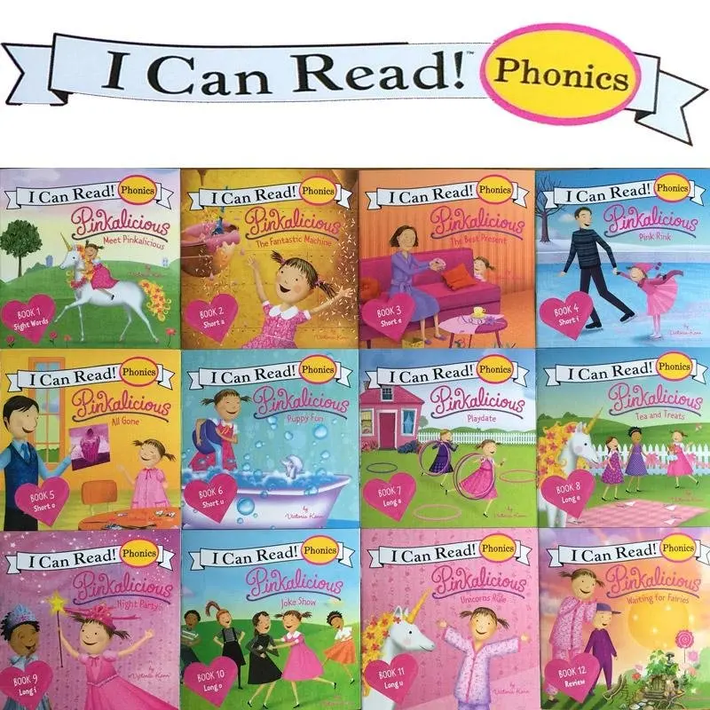 12books/set I Can Read Phonics Pink Alicious My Very First Picture ...