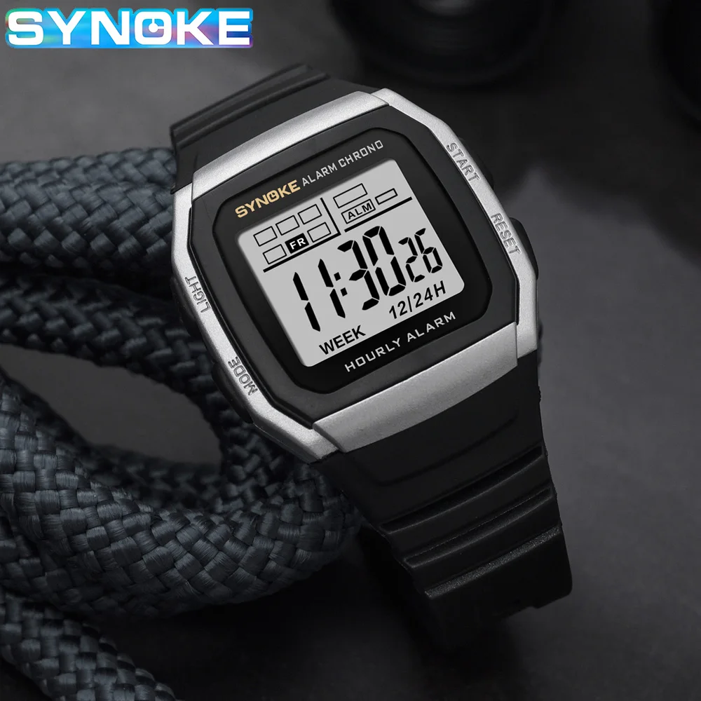 SYNOKE Men's Watches Sports Watch Wrist Men Multi Function Waterproof ...