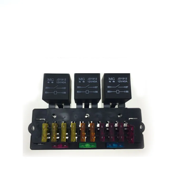 10-way-Relay-Fuse-Relay-Box-10-Slot-Blade-Holder-Block-Plastic-for ...