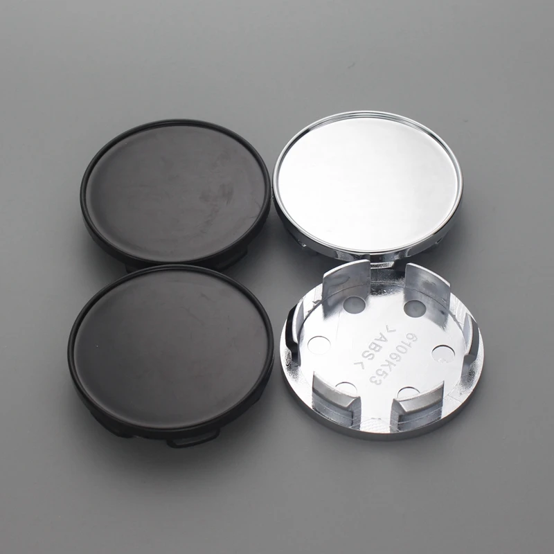 4pcs 53mm/48mm clip blank center cap for rims cap on wheel hubcaps no ...