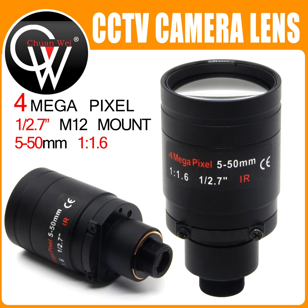 4megapixel Varifocal Lens 5-50mm M12 Mount Cctv Long Distance View 1/2 ...