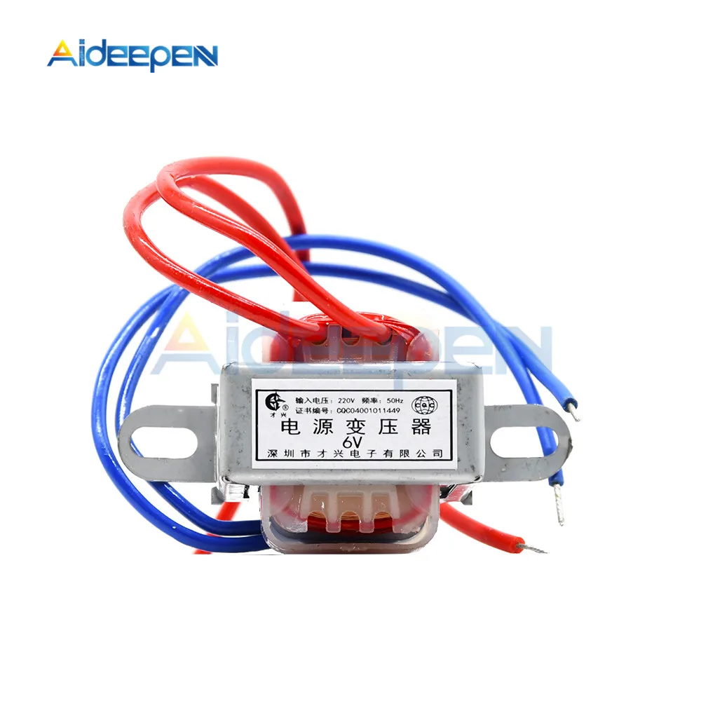 Power Transformer AC 220V to 6V 9V 12V Voltage 1W EI Copper Core 50Hz ...