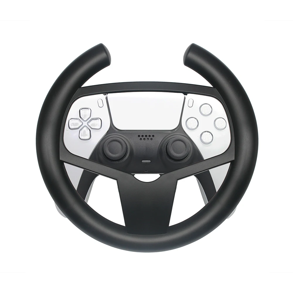 Black-Gaming-Racing-Steering-Wheel-For-PS5-DualSense-Game-Controller ...