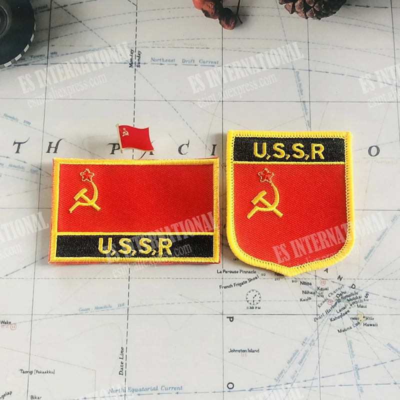 U,s,s,r Russia Ussr National Flag Badges Armband Embroidery Patches And Lapel Pin One Set Cloth ...