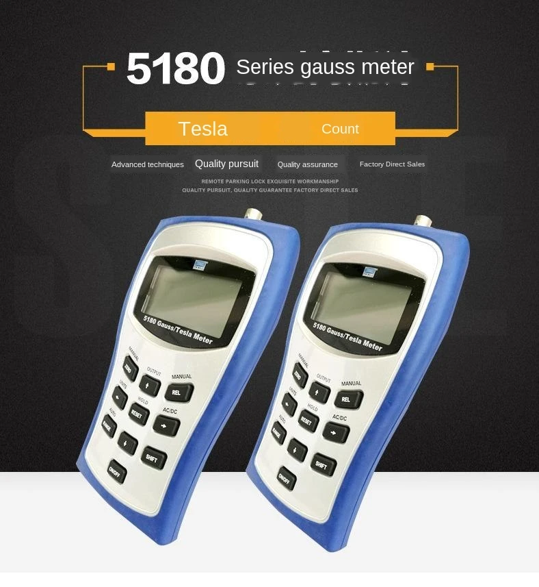 5170/5180 Gauss Meter Probe Handheld Tesla Meter Portable Field ...