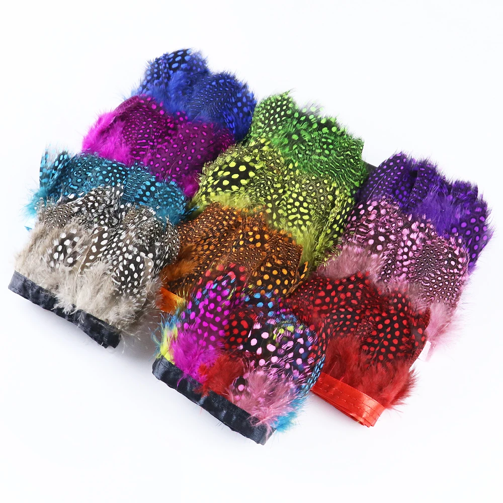 1Meter-Fasan-Federn-Trim-Breite-5-8CM-Guinea-Huhn-feder-auf-Band-plume ...