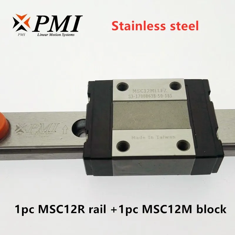 1pc-PMI-stainless-steel-linear-guide-MSC12-200-250-300-330-350-400-450 ...