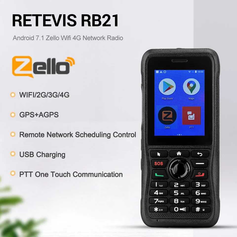 Zello Radio bidireccional de red 4G Retevis RB21, receptor de Radio de ...