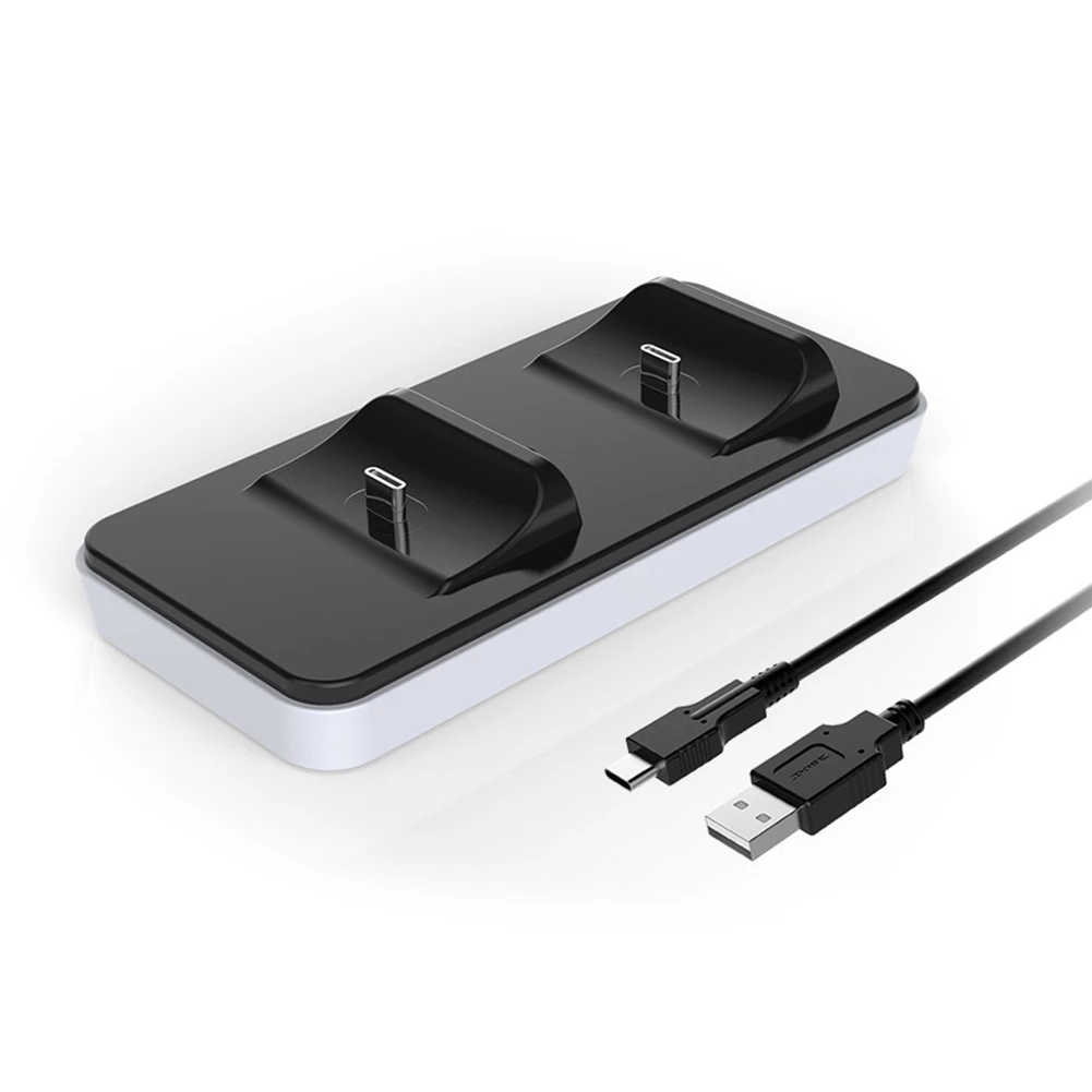 듀얼 센스 충전기 듀얼 Usb 타입 C 충전 도킹 스테이션 크래들 플레이 스테이션 5 Ps5 무선 컨트롤러 용 Usb 케이블