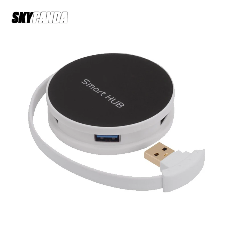 Round Usb Hub 4 Port Usb 2.0 Splitter Switch Portable Splitter Set For ...