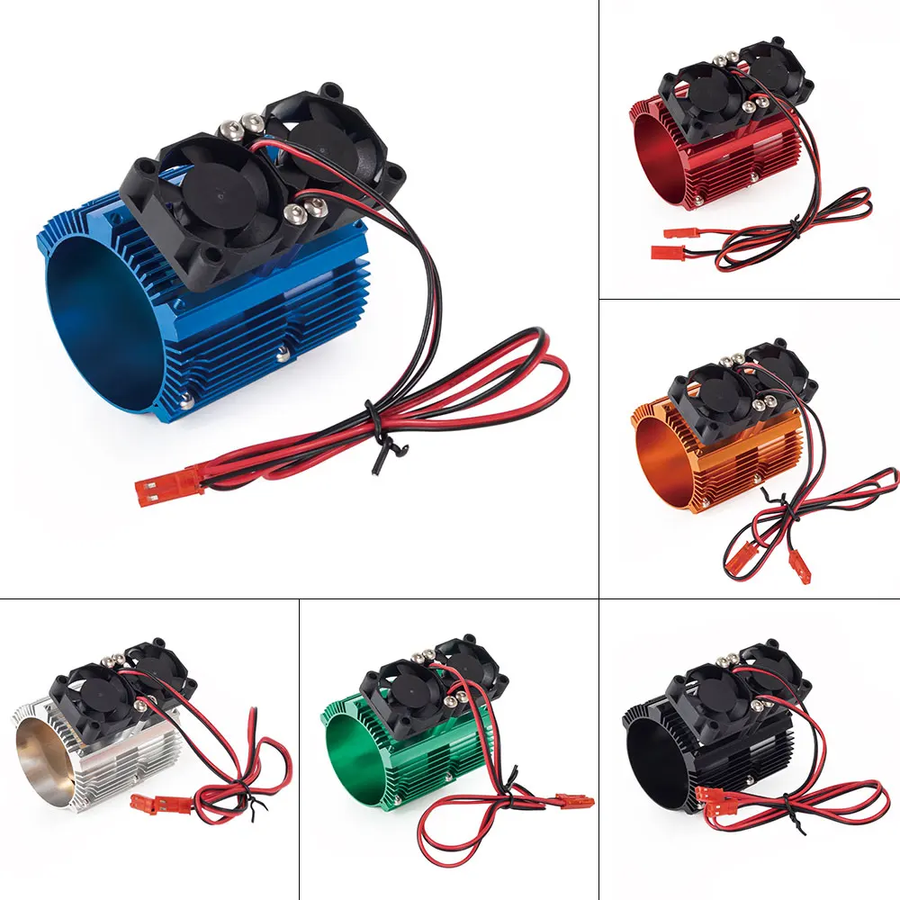 41-43mm Dual Fan Motor Radiator Heat Sink For High Speed 1/8 1/10 Rc ...