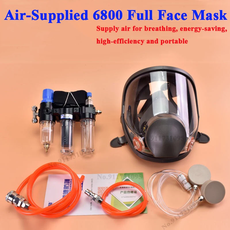 3 In 1 Air Supply 6800 Full Mask Chemcial Function Supplied Air Fed ...