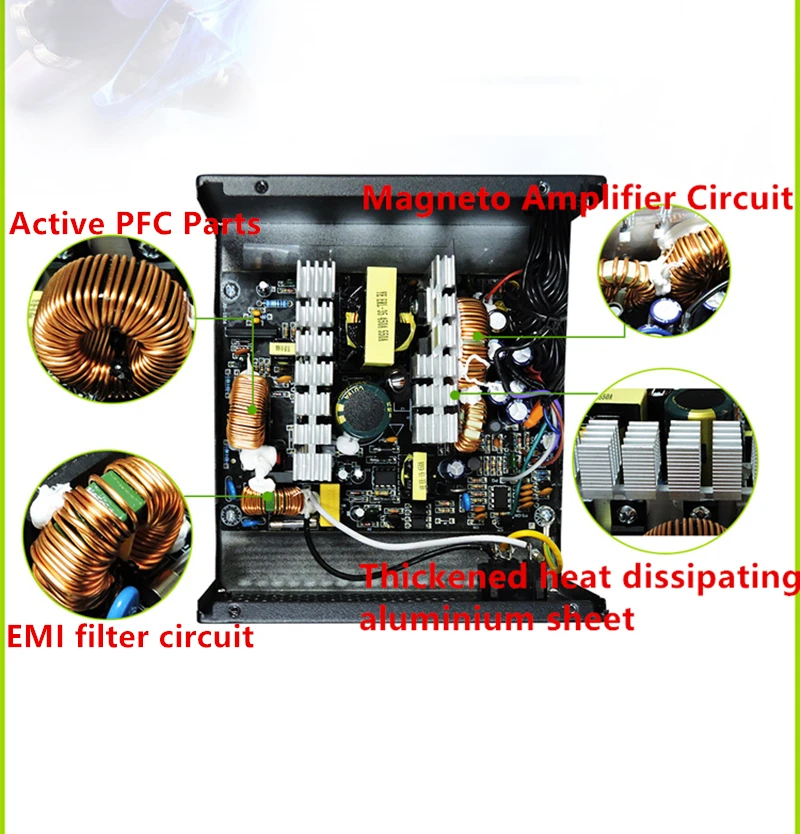 Original PC PSU For XinHang Brand ATX Rated 600W Peak 800W 110V ...