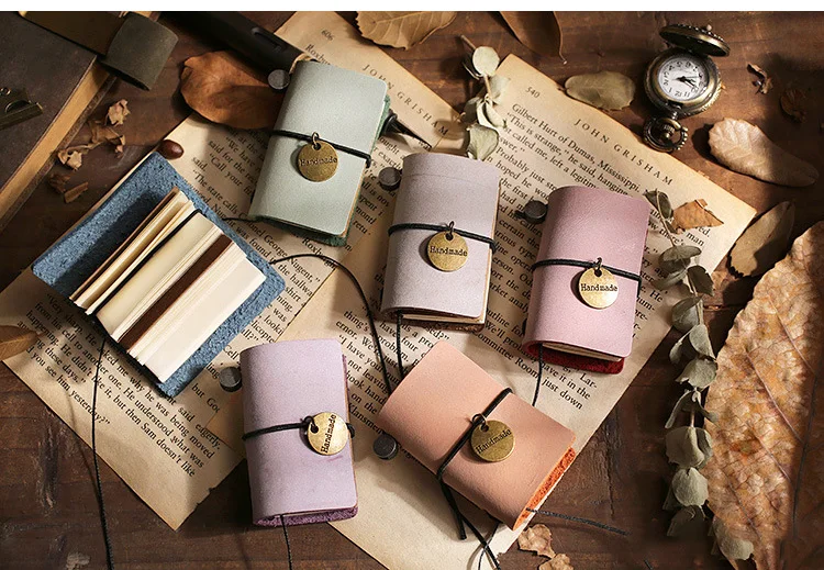 Carnet notes,Mini carnet de notes de voyage en cuir véritable,carnet de ...