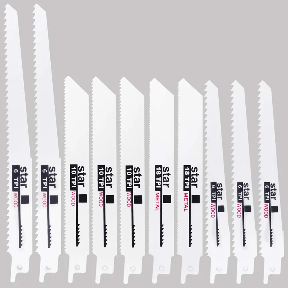 10pcs Reciprocating Saw Blades Saber Saw Handsaw Multi Saw Blade For ...