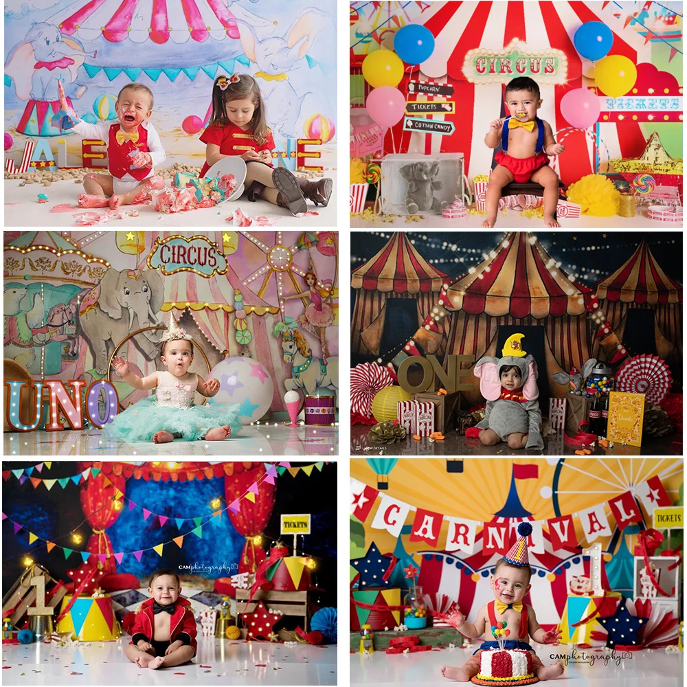Circus-Theme-Birthday-Party-Backdrop-Newborn-Children-Portrait ...