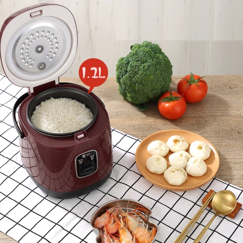 Mini olla arrocera eléctrica de 1,2 L, 2 capas, vaporera de alimentos, multifunción, fiambrera ...