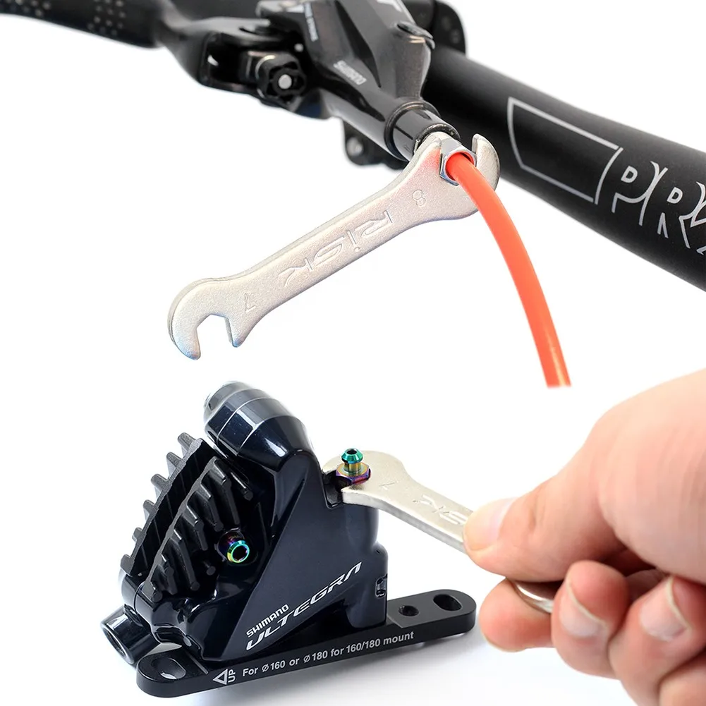 Bike Bicycle Hydraulic Disc Brake Calliper Wrench Tubing Screw Tool 7 ...