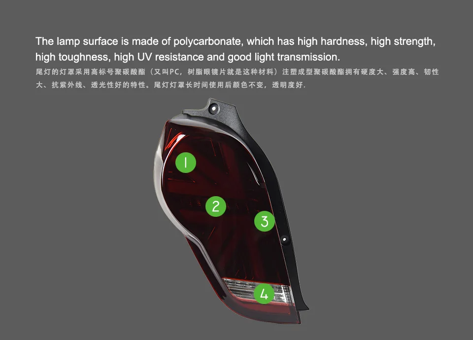 Chevrolet Spark Tail Lights 2010-2018 Spark GT LED Tail lamp light DRL ...