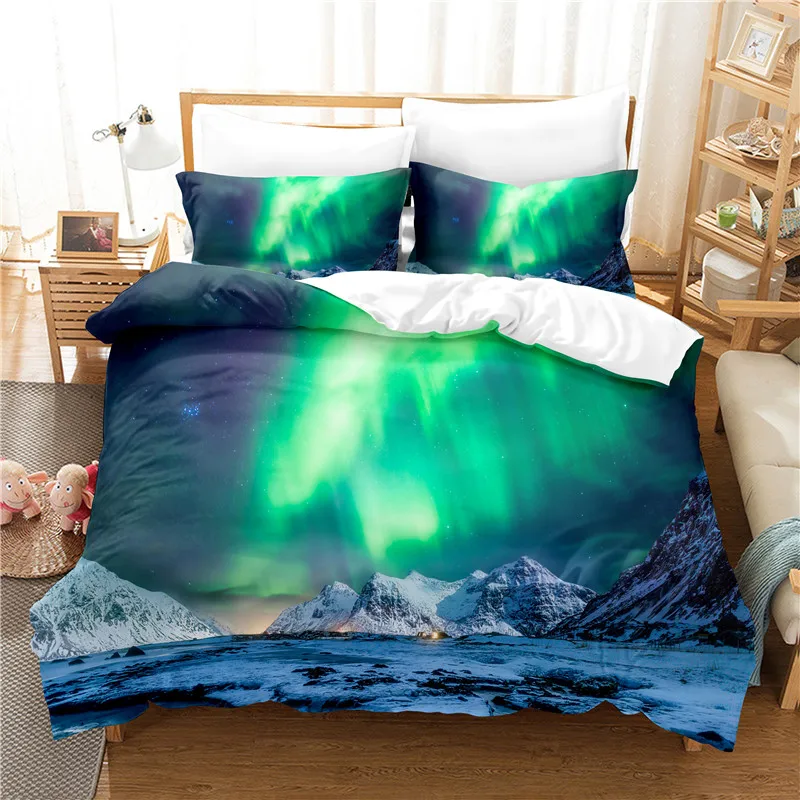 Colorful-Aurora-Bedding-Set-Duvet-Cover-Set-3d-Bedding-Digital-Printing ...