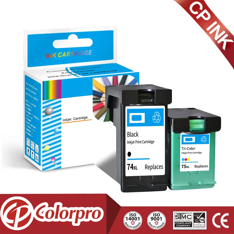Cartucho de tinta Colorpro 74XL 75XL, Compatible con hp 74 75 xl, J5780 ...