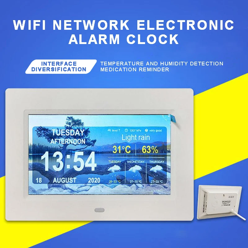 7-inch-Digital-Clock-Electronic-Alarm-Clock-Portable-Adjustable-Volume ...