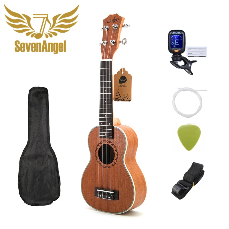 Sevenangel 21 Inch Ukulele Soprano 4 Strings Mini Guitar 15 Frets ...