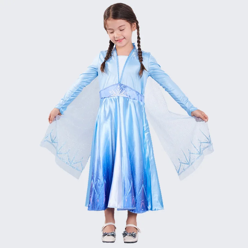 2019 Frozen 2 Girls Elsa Party Princess Dress Cosplay Elsa Costumes ...