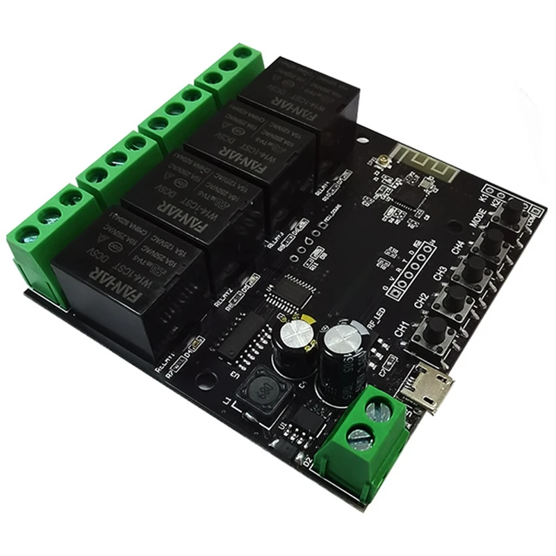 4CH Tuya Switch WiFi Switch Module Wireless Relay Smart Life APP Remote ...