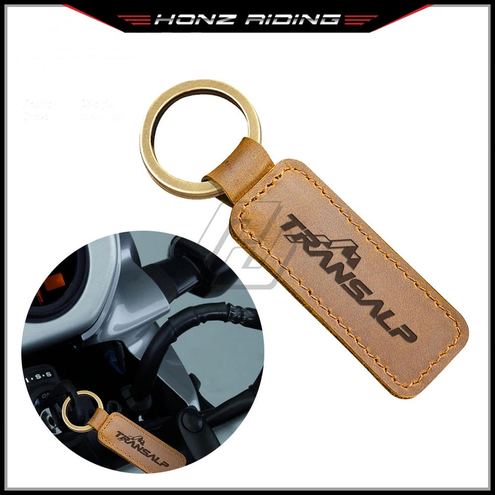 For-Honda-XL700VA-XL600V-400V-Transalp-Motorcycle-Cowhide-Keychain-Key ...