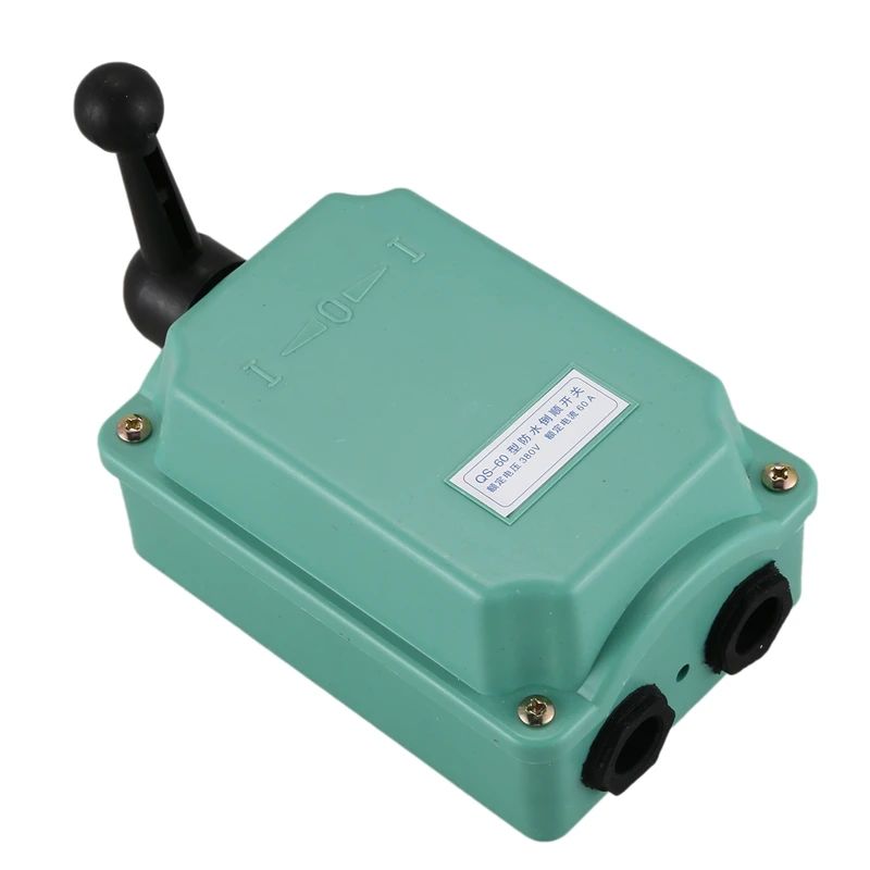 AC 380V 60A Forward Stop Reverse Motor Cam Starter Changeover Switch QS ...