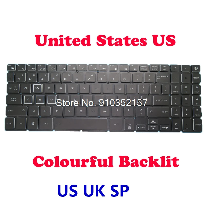 UK SP US Colourful Backlit Keyboard For Gigabyte For AERO 15 Classic YA ...