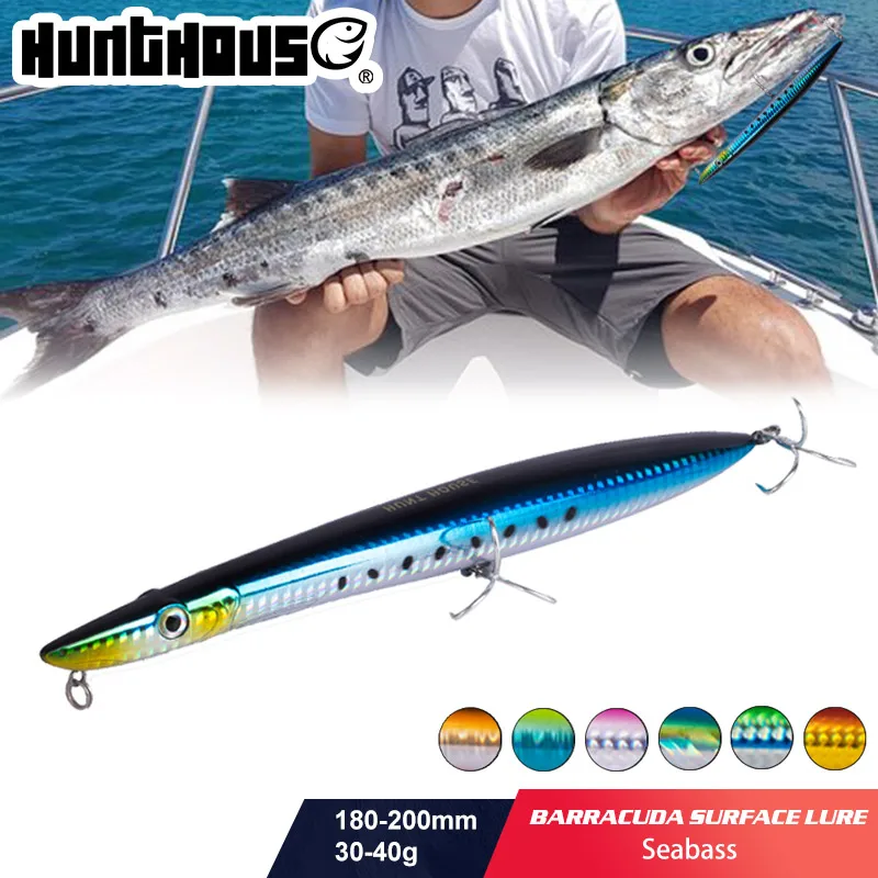 Hunthouse Fishing Lure Barracuda Surface Lure 180mm/30g 200mm/40g Long ...