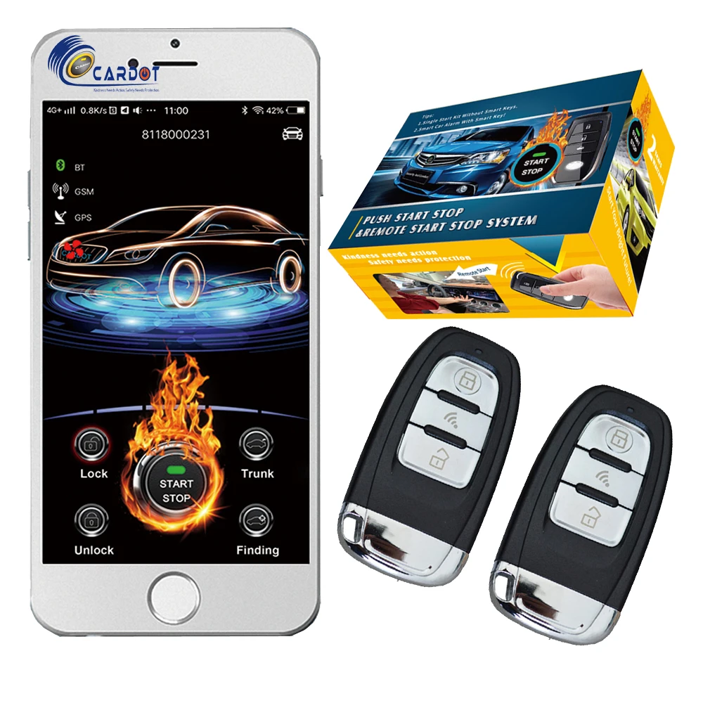 Cardot 2020 Gsm Car Alarm System Passwords Keyless Entry Ignition Start ...