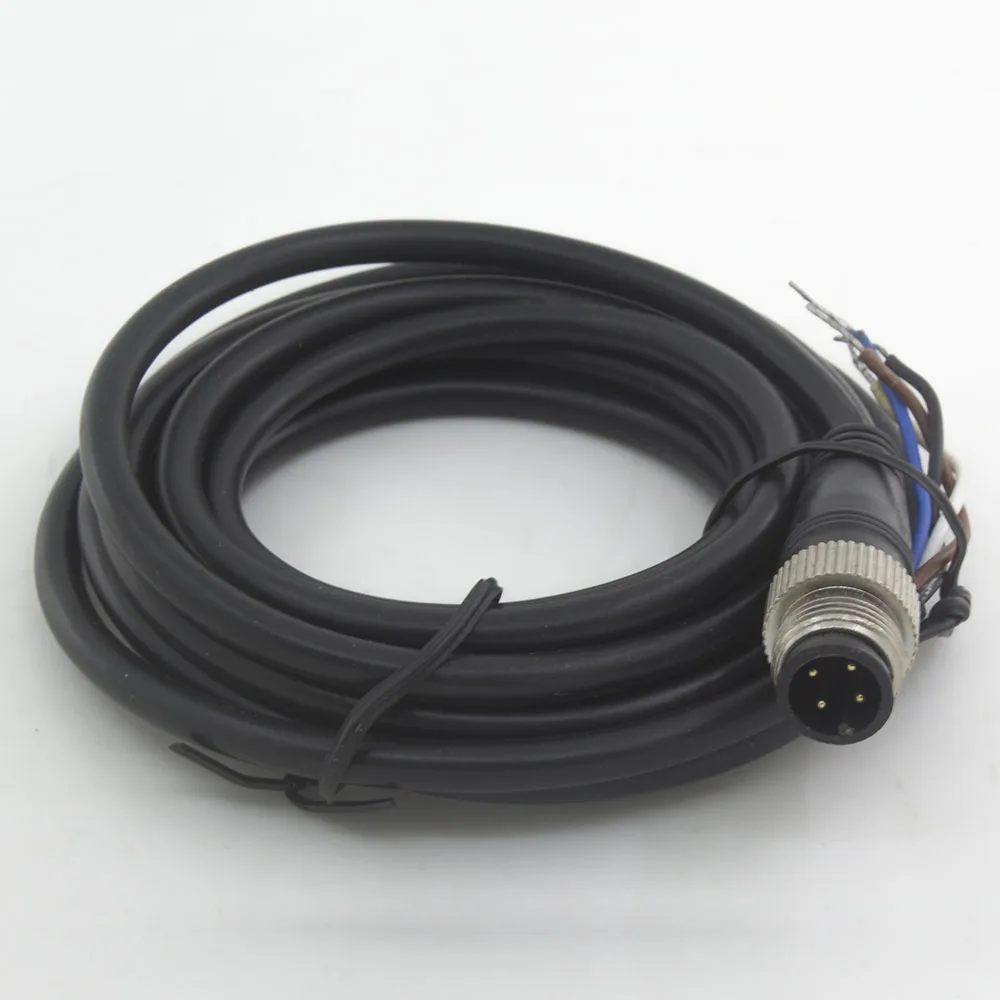 Conector de sensor de cable FSC12 MS 4 M12, 2m, PVC, 4 pines, cabeza ...